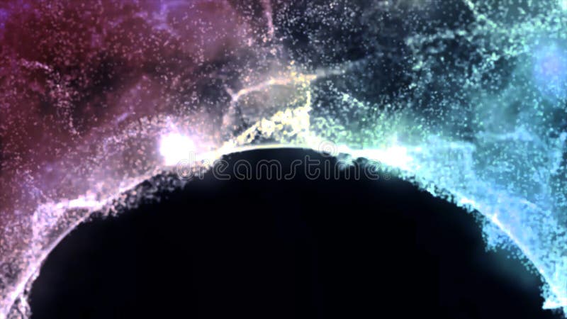 Defocused Particle Form Abstract Animated Dark Background. Abstract ...