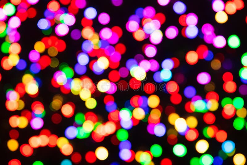 Rainbow Confetti from the Light with a Bokeh Effect in the Shape of a ...