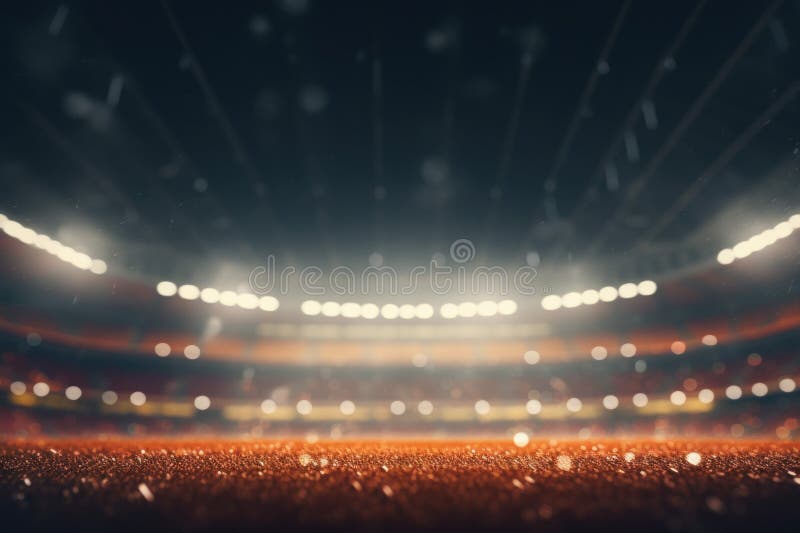 Defocused Stadium Arena Background. Generate Ai Stock Illustration ...