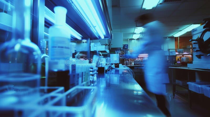 A Defocused View of a Forensic Laboratory Showcasing a Variety of ...