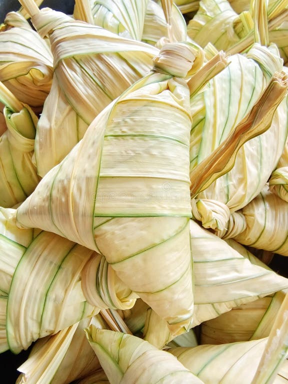Defocused View of Ketupat Rice for Hari Raya Celebration Stock Image ...