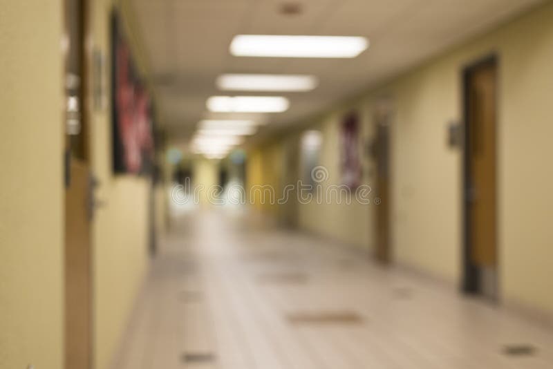 Defocused View of School Hall Stock Photo - Image of space, horizontal ...