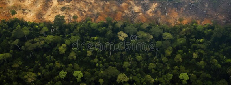 Deforestation of the Amazon Forest - Areal View - Viewed from Above ...