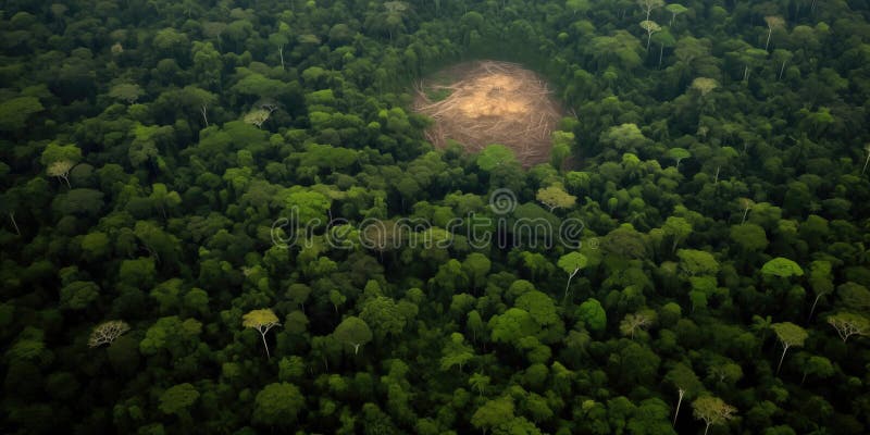 Deforestation of the Amazon Forest - Areal View - Viewed from Above ...
