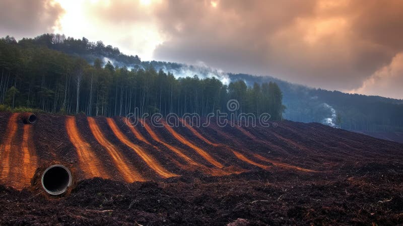 Deforestation Causing Climate Change and Environmental Damage Stock ...