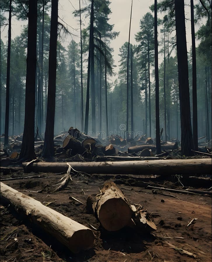 Deforestation and Climate Changes Effect the World Stock Photo - Image ...