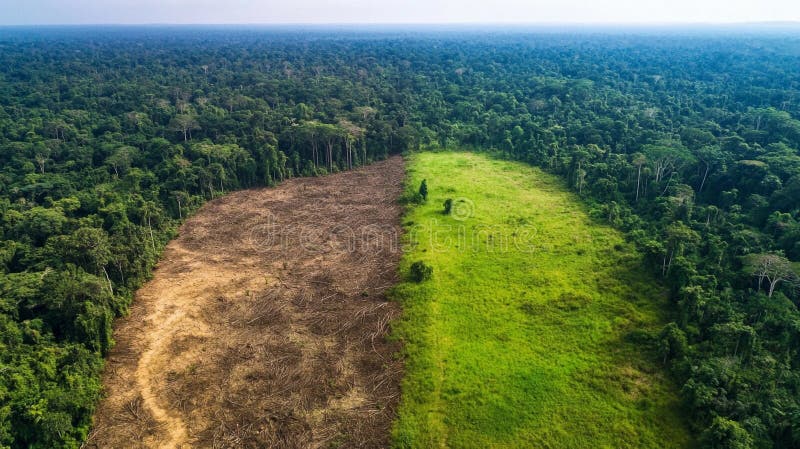 Deforestation and Conservation Visually Captured in Contrast of Forest ...