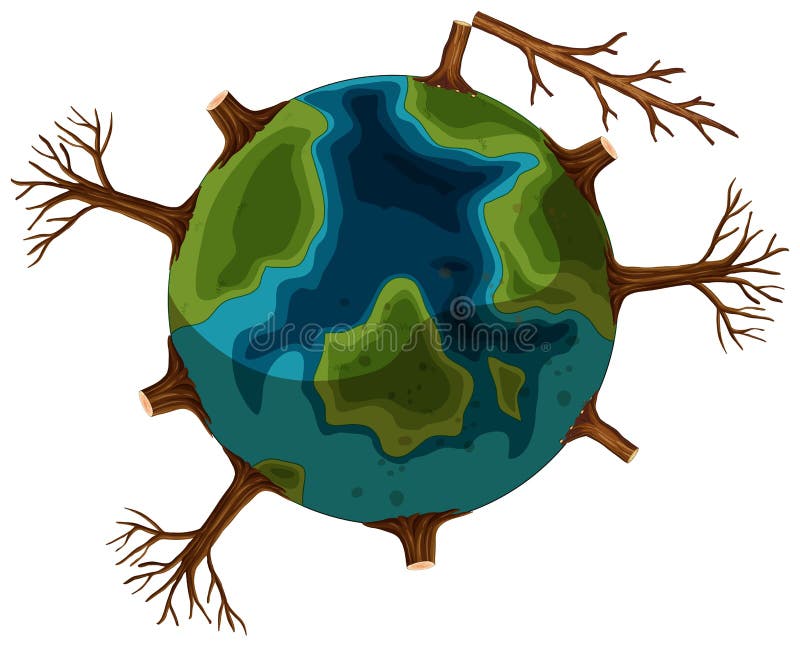 Deforestation Icon Vector Sign And Symbol Isolated On White Background ...