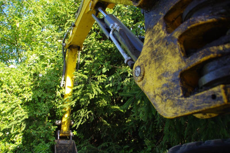 Deforestation and Ecological Devastation Machine Stock Image - Image of ...