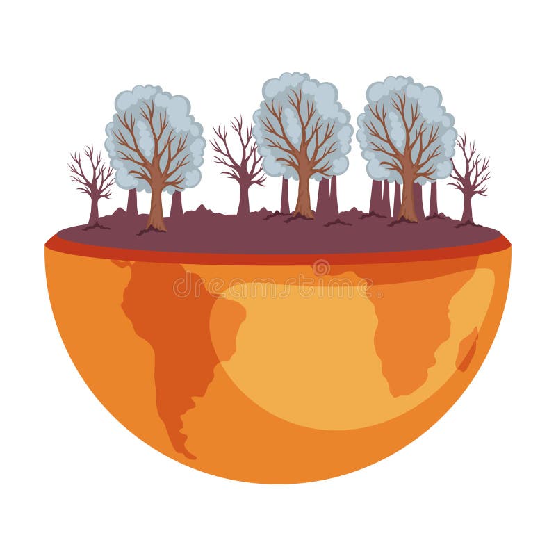 Deforestation Global Warming Stock Vector - Illustration of earth ...