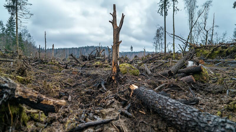 Deforestation Impact Event in Forested Area Photo Showing Devastation ...