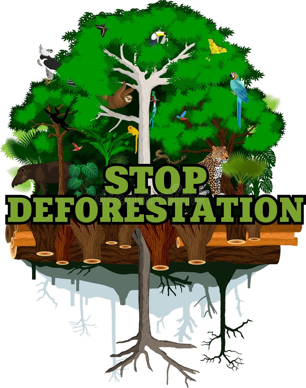 Destroyed Forest Jungle Stock Illustrations – 25 Destroyed Forest ...