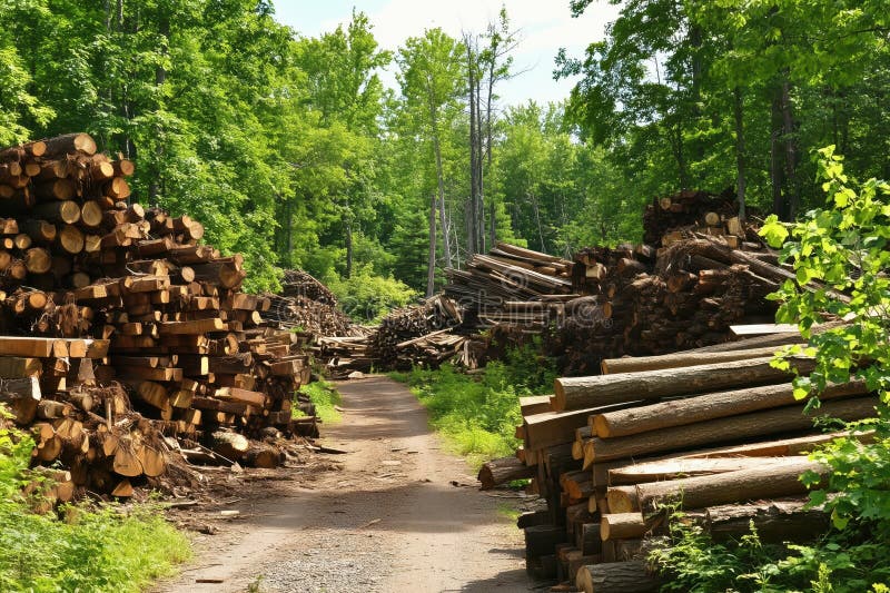 Deforestation. Logging Operations Stock Photo - Image of clearing ...