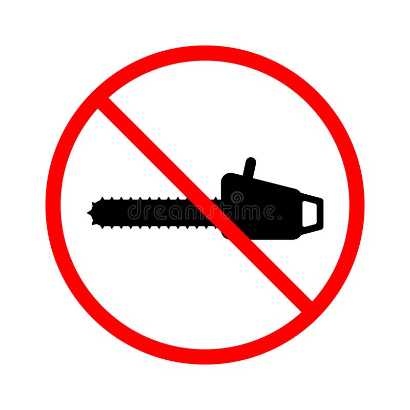 Deforestation is Prohibited. Vector Icon Prohibiting Illegal ...