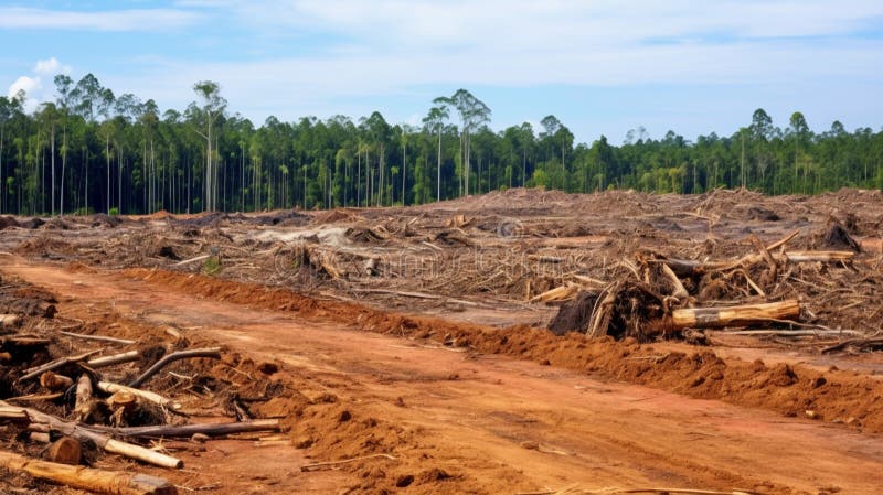 Deforestation of Rainforest. Environmental Problem. Destruction of ...