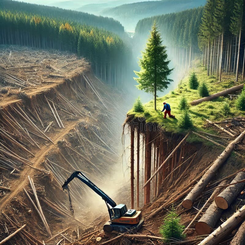A Deforestation Scene Showing How the Removal of Trees Can Affec Stock ...