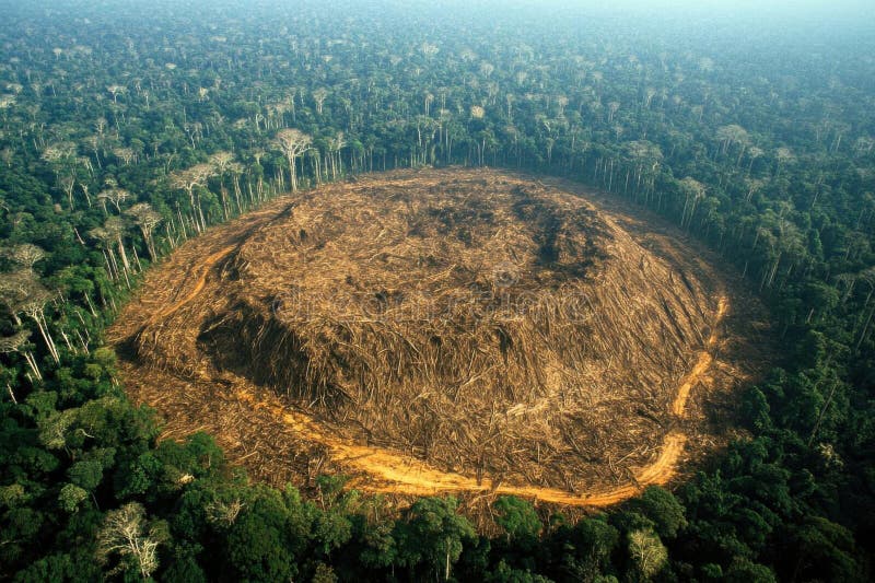 Deforestation, Shows Extent of Damage with Forest Degradation Theme ...
