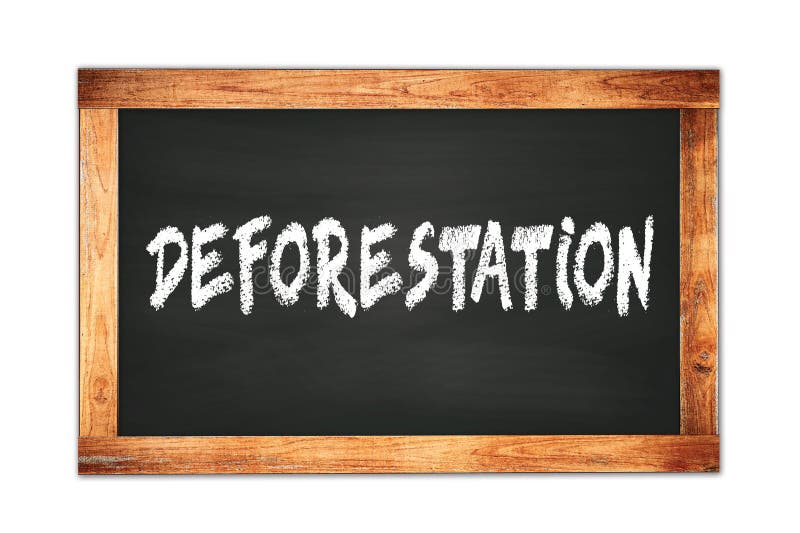Deforestation text sign stock illustration. Illustration of ...
