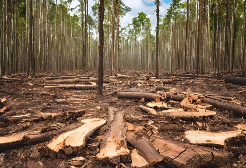 Deforested Area Leading To Ecological Degradation.AI Generated Stock ...