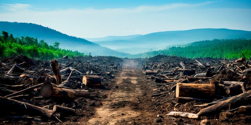Deforested Hillside with Eroded Soil, Leading To Landslides and Habitat ... Deforested Hillside with Eroded Soil, Leading To Landslides and Habitat ...