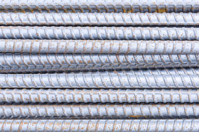 The Deform Bar,the Deform Bar Pile on the Construction Site. Stock ...