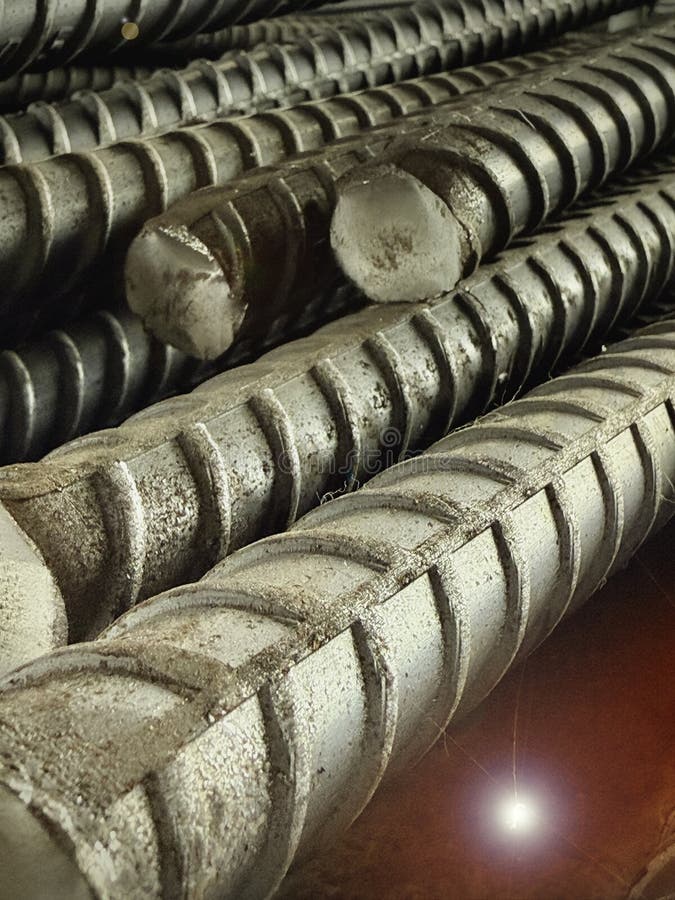 Deformed Bar Steel,strong Iron for Structure of Building Stock Photo ...