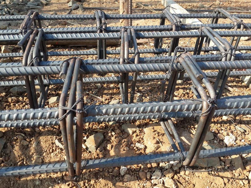 Deformed Bars and Steel Casings Stock Photo - Image of structure ...