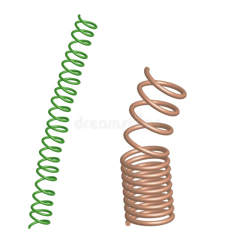 Deformed Chrome and Green Springs Stock Illustration - Illustration of ...