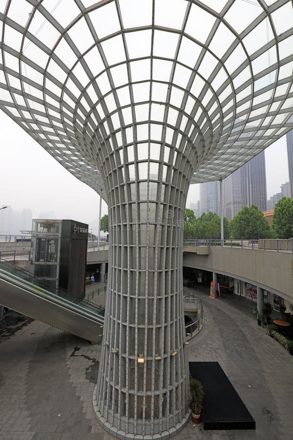 Deformed Metal Frame Structures in Parks, Shanghai, China Editorial ...