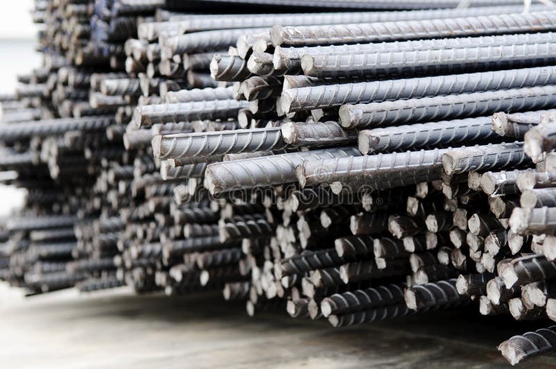 Deformed steel bars stock image. Image of corroded, corrosion - 24932725
