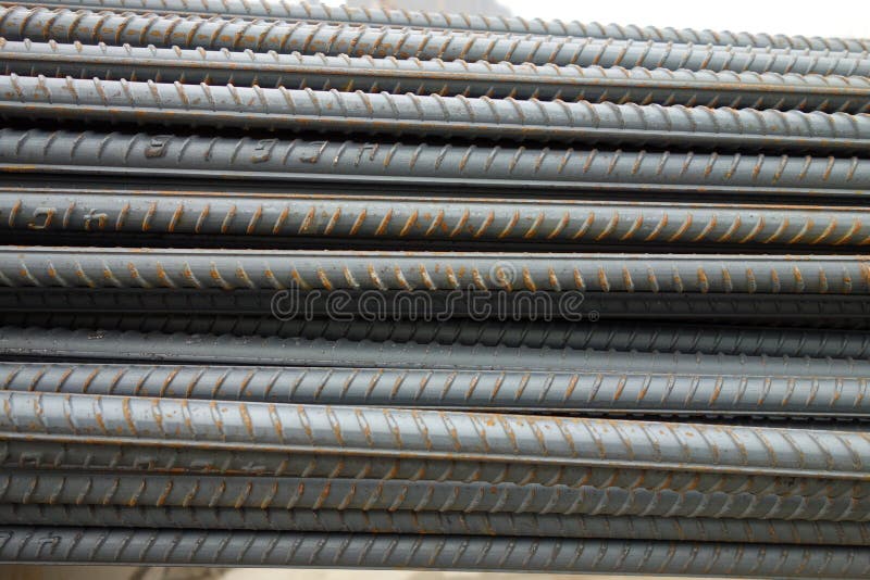 Deformed steel bars stock photo. Image of material, corrosion - 30581516