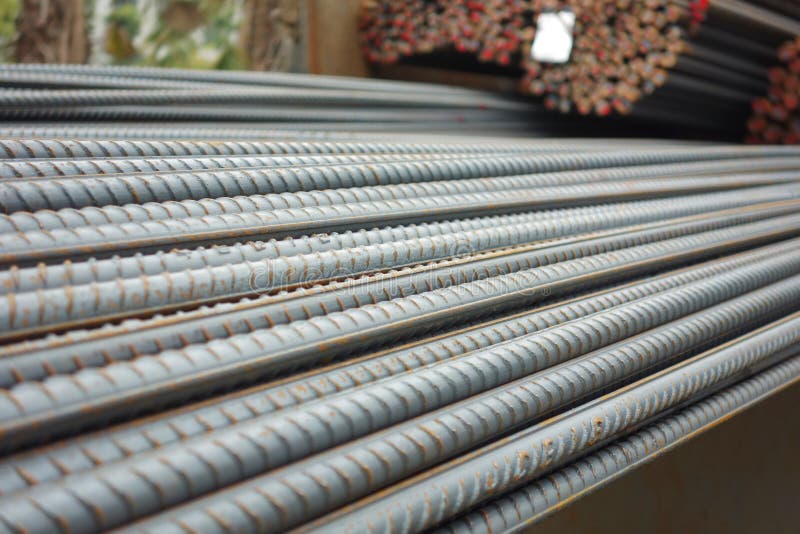 Deformed steel bars stock image. Image of construction - 30814355