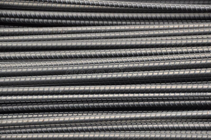 Deformed Steel. Rebar. Its Surface is Often Deformed To Promote a ...