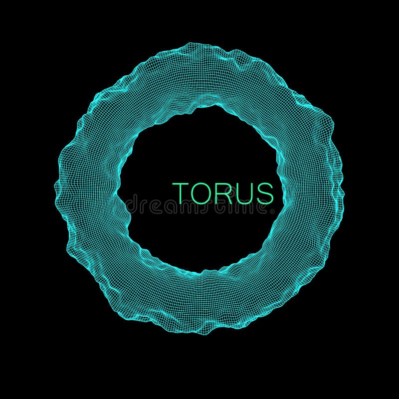 3 D Vector Torus. Abstract Vector Element with Depth of Field Stock ...