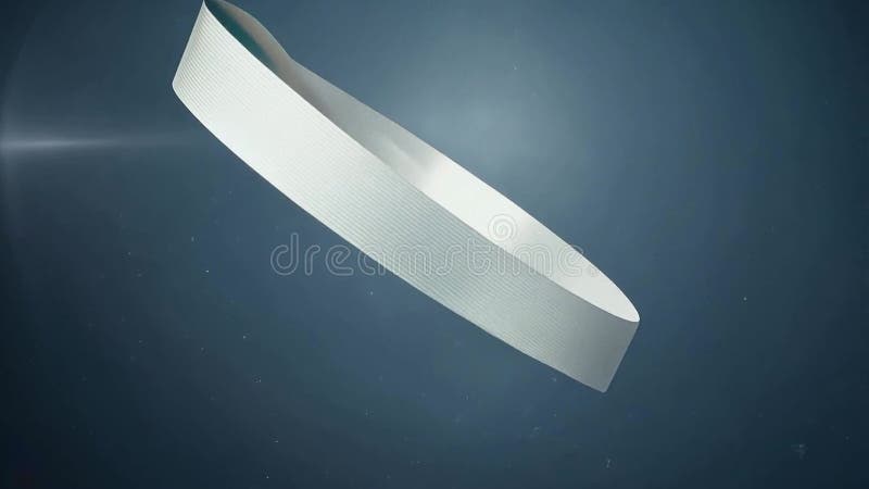 A Deforming Moebius Strip in Soft Flowing Animation in 3D Stock Footage ...