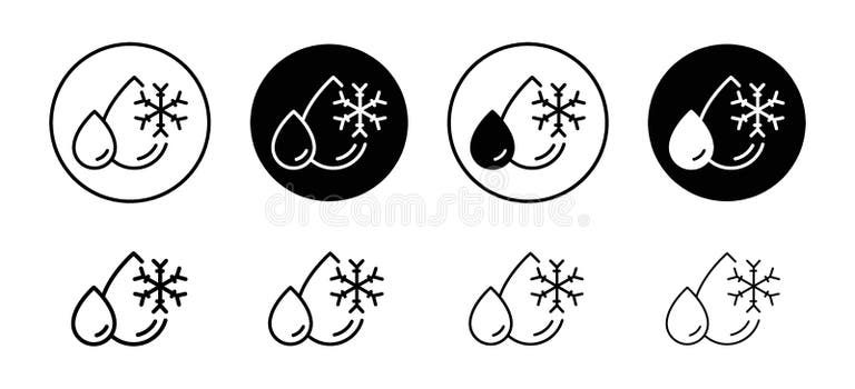 Defrost Vector Icon Set Collection. Defrost Outline Flat Icon Stock ...