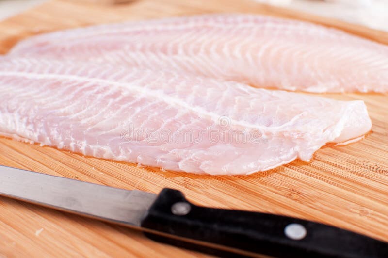 Defrosted Fish Fillets Closeup Stock Photo - Image of fish, preparation ...