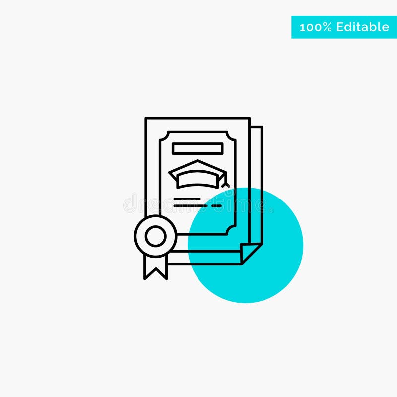 Degree, Achievement, Certificate, Graduate Line Icon with 5 Steps ...