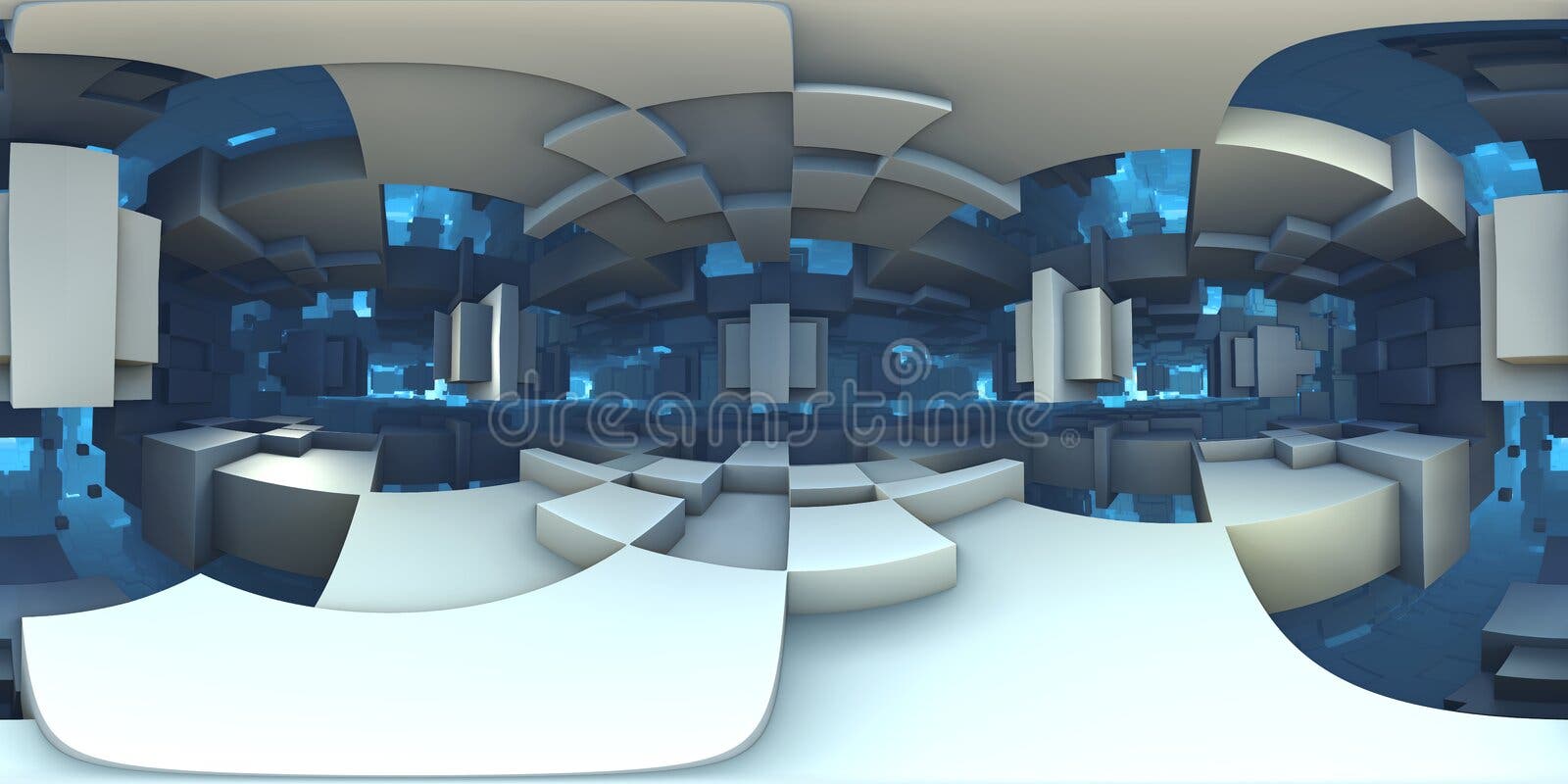 360 Degree Strange Labyrinth World Panorama, Equirectangular Projection ...