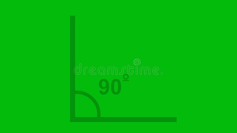 120 Degree Angle Triangle Math School Greenscreen Animation Stock ...