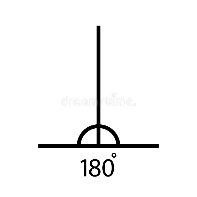 180 Degree Angle. Icon of Right Angle with 180 Degree. Symbol of ... 180 Degree Angle. Icon of Right Angle with 180 Degree. Symbol of ...