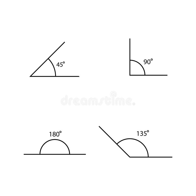 90 Degree Angle. Icon of 90 Degree. Acute Angle. Symbol for Measure and ...