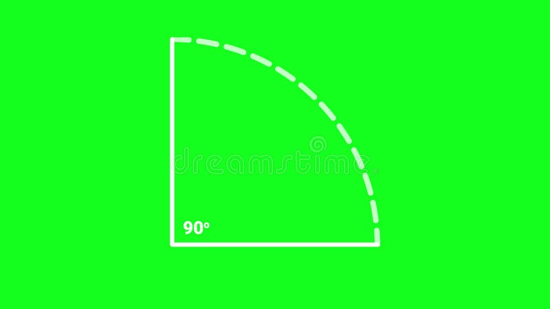 120 Degree Angle Triangle Math School Greenscreen Animation Stock ...