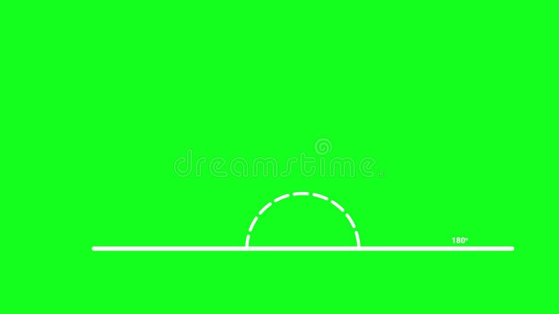 120 Degree Angle Triangle Math School Greenscreen Animation Stock ...