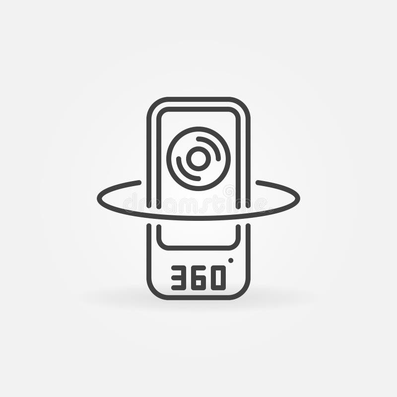 360-degree Camera Vector Concept Icon in Thin Line Style Stock Vector ...