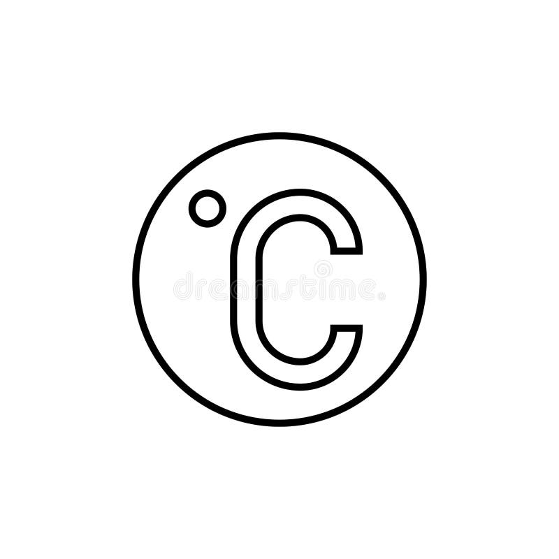 Degree Celsius Icon. Temperature Diagnostic Vector Illustration. Stock ...
