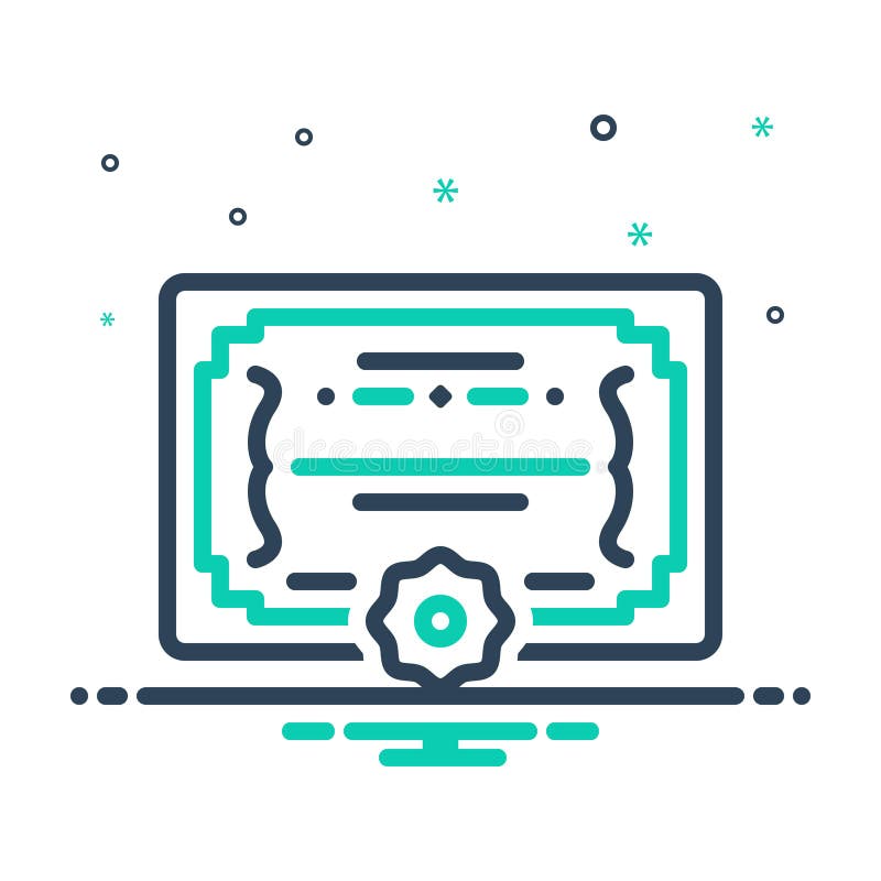 Mix Icon for Degree & Certificates, Degree and Official Stock Vector ...