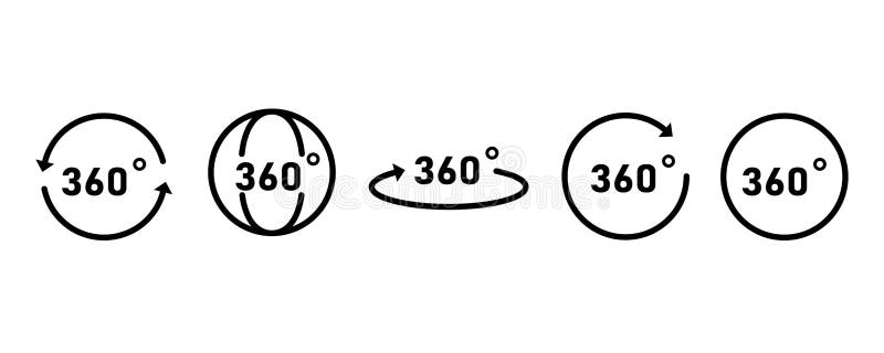 360 Degree Circle Vector Icon, Around Symbol Stock Vector ...