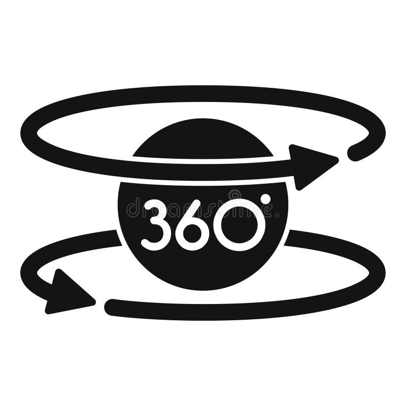 360 Degree Footage Icon Simple Vector. Virtual Tour Stock Vector ...