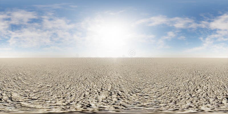 360 Degree Full Panorama Environment Map of Empty Dessert Dust ...